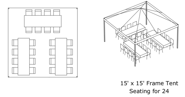 Tent Layout - Comet Party Rentals Bounce House katy TX
